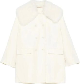Ermanno Scervino Femme, Manteaux, Blanc, Taille: 40 FR Cappotto Doppiopetto