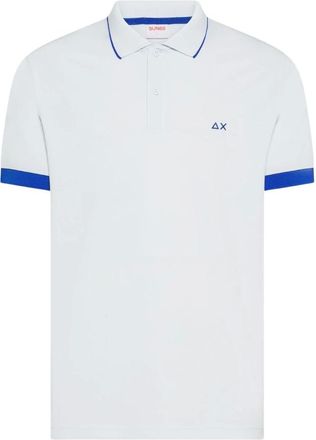 Sun 68 Homme, Tops, Blanc, Taille: 2XL Polo Small Stripe Fluo S/S