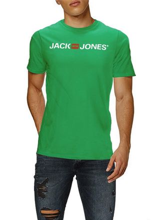 Jack & Jones Herren JJECORP Logo Tee SS Crew Neck NOOS 12137126, Island Green/White - REG, XXXL