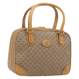 Gucci Sac &agrave; main Pre-owned Micro Small GG Canvas - Femme - Pre-owned - Beige - Taille: ONE Size