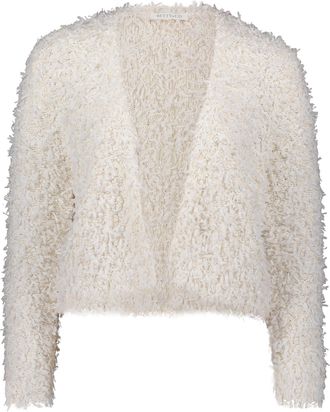 Betty & Co Damen Strick-Cardigan ohne Verschluss 38, Rohweiß