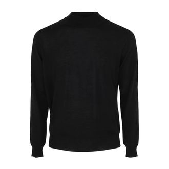FILIPPO DE LAURENTIIS Schwarzer Merino Rollkragenpullover - - Knitwear - Herren - Schwarzk - 2XL