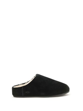 UGG Womens Slip-On Mules Elea Black Suede Upper: Mutton Sandal