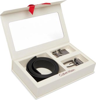 Calvin Klein G&uuml;rtel Calvin Klein Two Belt Rev Gift Set 35Mm LV04D0025G Schwarz