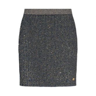 Balmain Rock mit Lurexfaden und schimmernden Pailletten - - Skirts - Damen - Blau - L