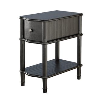 Generic Beistelltisch mit Schublade, schmaler Retro-Beistelltisch, Nachttisch for Schlafzimmer, Wohnzimmer, Wohnheim, moderner minimalistischer Nachttisch(Bla