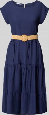 Zabaione Knielanges Kleid aus Viskose-Mix mit Kapp&auml;rmeln Modell Li44neaa
