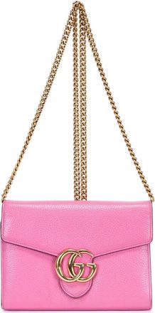 Gucci Crossbody Bags - Marmont Wallet On Chain - Gr. unisize - in Rosa - f&uuml;r Damen