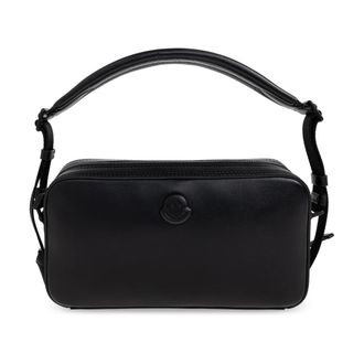 Moncler Homme, Sacs, Noir, Taille: ONE Size Carlo Leather Crossbody Bag