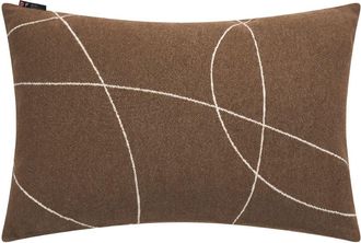 David Fussenegger Kissenhülle Geschwungene Linie 40x60cm Kissenbezug aus Recycling-Baumwolle nachhaltig produziert ÖkoTex100 GRS Made in Austria Farbe Braun