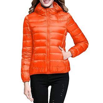 Generic Femme Doudoune Ultra L&eacute;g&egrave;re Courte Veste Duvet Chaud Hiver Compressible Blouson,Femmes Manches Longues Duvet Manteau Matelass&eacute; Automne Col Montant Blo