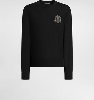 Dolce & Gabbana Virgin Wool Pullover - Mann Strickwaren Blau 48