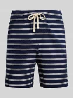Polo Ralph Lauren Regular Fit Shorts aus Baumwoll-Mix mit Lochmuster-Streifen