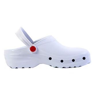 reposa Light One Sabots sanitaires, Chaussures sanitaires, matériau EVA réticulé, Tige fermée, Trous latéraux, Semelle Anatomique, Sangle Rabattable, Semelle