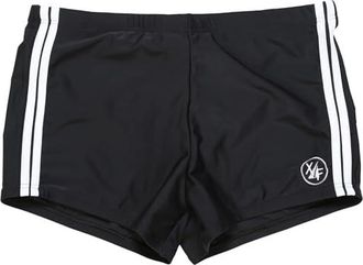 Maxfort Maillot de bain Homme, Boxer Moulant à Rayures Latérales, Noir, grande taille Jusquà 10XL, Couleur : noir, XXL