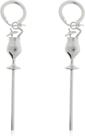 Maison Margiela Femme, Accessoires, Gris, Taille: ONE Size Single Earring With Pendant