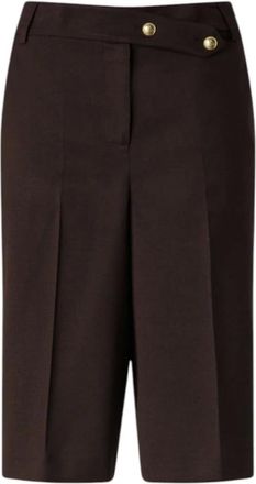 Pinko Pinko - Bermuda en m&eacute;lange de laine stretch - Femme - Shorts - Brun - Taille: 42 FR