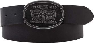 Levi's Mens RED TAB Mainline Leather Belt, Regular Black, 120