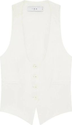 Iro Iro, Femme, Vestes, Blanc, Taille: 38 FR Debardeur E26