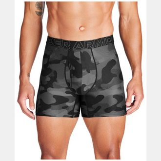 Under Armour Performance Tech Boxerjock für Herren (15 cm) Schwarz / Schwarz / Castlerock M