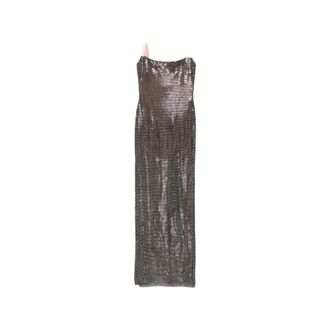 Self Portrait Embellished Square-neck Maxi Dress
