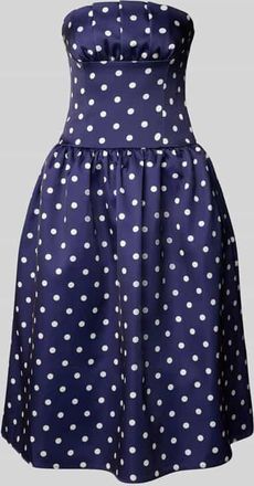 Self Portrait Knielanges Kleid im Off-Shoulder-Design