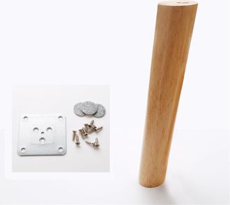 Generic 4er-Set M&ouml;belbeine aus Holz, 6-70 cm (2,36-27,56 Zoll), Sofaf&uuml;&szlig;e, Bettbeine aus massivem Gummibaumholz(50cm-Angled Legs)