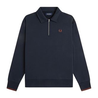 Fred Perry SweaT-shirt &agrave; col zipp&eacute; - Homme - Sweatshirts et sweats &agrave; capuche - Bleu - Taille: M