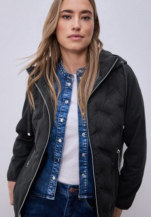 Street One Steppjacke mit Kapuze und Strukturmix