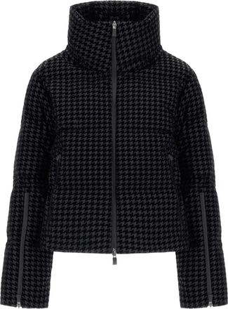 Herno veste matelass&eacute;e &agrave; motif pied-de-poule - Noir