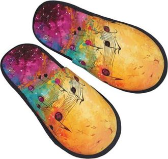 Generic Notes De Musique Color&eacute;es Femme Homme Chaussons L&eacute;g&egrave;res Slippers Chaud Chaussures De Maison Pour Automne Ext&eacute;rieur Int&eacute;rieur L