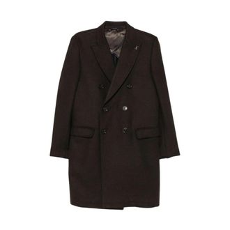 Daniele Alessandrini Zweireihiger Mantel - - Coats - Herren - Braun - XL