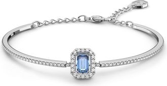 Swarovski Millenia Armreif, Blauer und Rhodinierter Damenarmreif mit Strahlenden Swarovski Kristallen