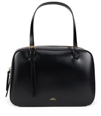 A.P.C. Womens Leather Handbag Black Calfskin Handbags Hand Bags