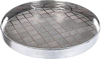 C'M Paris 203078 Rundes Tablett, Silber, dekoriert, 35 x 35 x 4,5