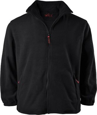 Brigg Fleecejacke Übergröße schwarz ohne Futter, Größe:10XL