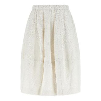 Comme Des Gar&ccedil;ons Macram&eacute; Midi-Rock - - Skirts - Damen - Wei&szlig; - M