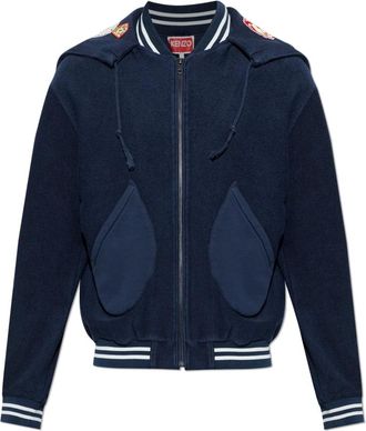 Kenzo Homme, Sweatshirts et sweats &agrave; capuche, Bleu, Taille: L Sweat &agrave; capuche avec des patchs color&eacute;s sur la capuche