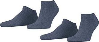 Esprit Basic Uni Multipack M Sn coton unies lot de 2 paires, Chaussettes basses Homme, Bleu Light Denim 6660, 39-42