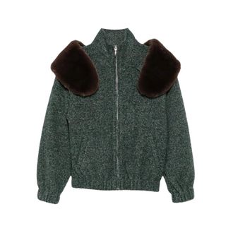 Shushu/Tong Shushu/Tong - Manteau en serg&eacute; de coton - Femme - Vestes - Vert - Taille: 34 FR