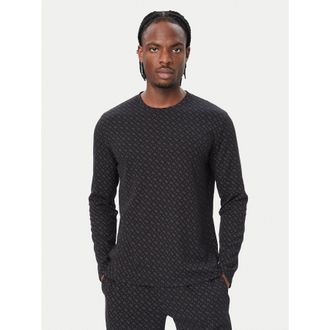 HUGO BOSS Pyjama-Bluse 50571392 Schwarz Regular Fit