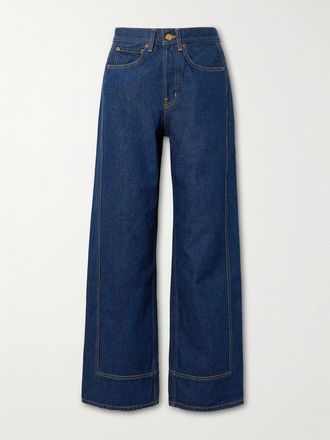 B Sides Jean Large Taille Mi-haute Charlot - Bleu