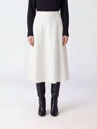 Liviana Conti Jupe midi trap&egrave;ze taille haute en m&eacute;lange de viscose