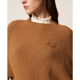 Twinset Maille ras du cou - Femme - Pulls - Brun - Taille: 36 FR