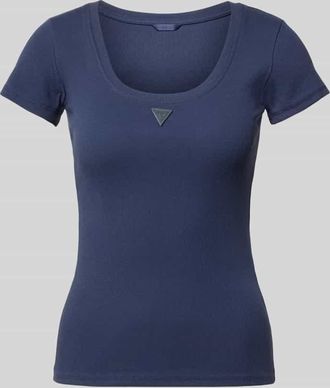 Guess Slim Fit T-Shirt mit Logo-Applikation