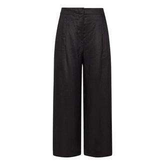 Max Mara Femme, Pantalons, Noir, Taille: 42 FR Dazzy Wide Pantalons