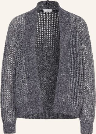 PESERICO Peserico Strickh&uuml;lle Mit Glitzergarn Und Pailletten blau