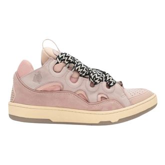 Lanvin Homme, Chaussures, Rose, Taille: 45 EU Leather Curb Baskets