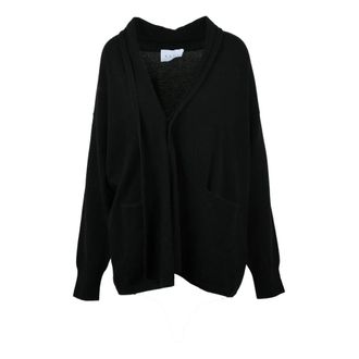 Kaos Offener Cardigan - - Knitwear - Damen - Schwarzk - S