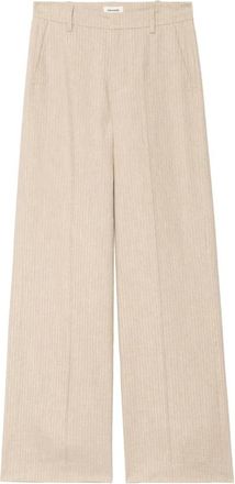 Zadig&Voltaire Femme, Pantalons, Beige, Taille: 38 FR Pantalon &agrave; Rayures Panol
